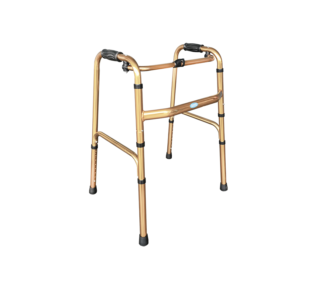 YH130-1B All-aluminum Lightweight Walker (Gold) - Rollator - Walker - Cane - Crutch - Rehab ...